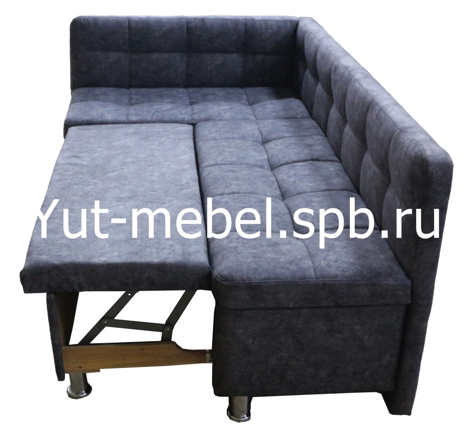 Кухонный уголок со спальным местом серый велюр купить в интернет ...